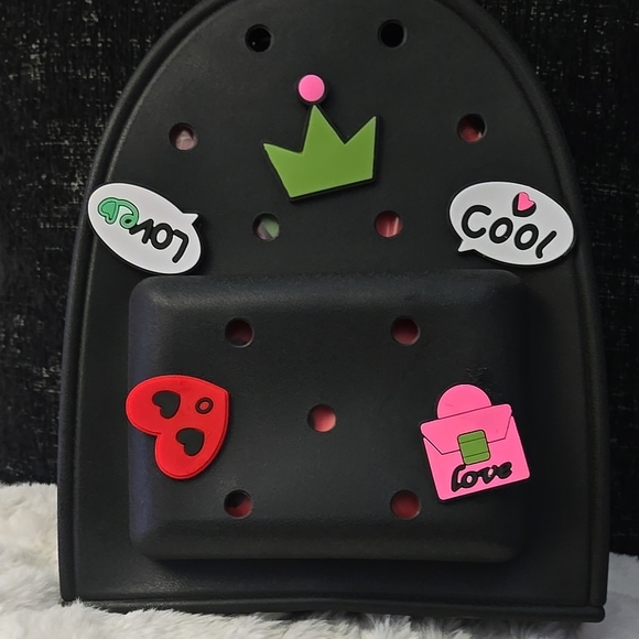 unbranded | Accessories | Black Backpack With Colorful Pins | Poshmark